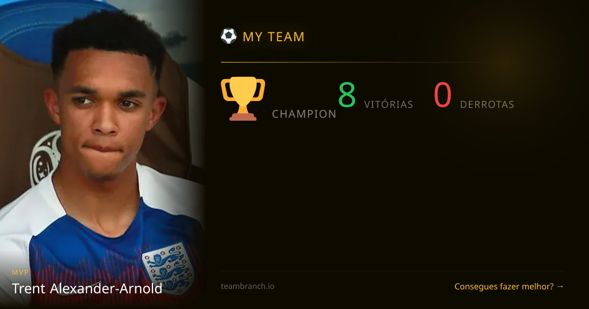 ⚽ Meu time dos sonhos — 🏆 Campeão — 8V 0D — MVP: Trent Alexander-Arnold ...